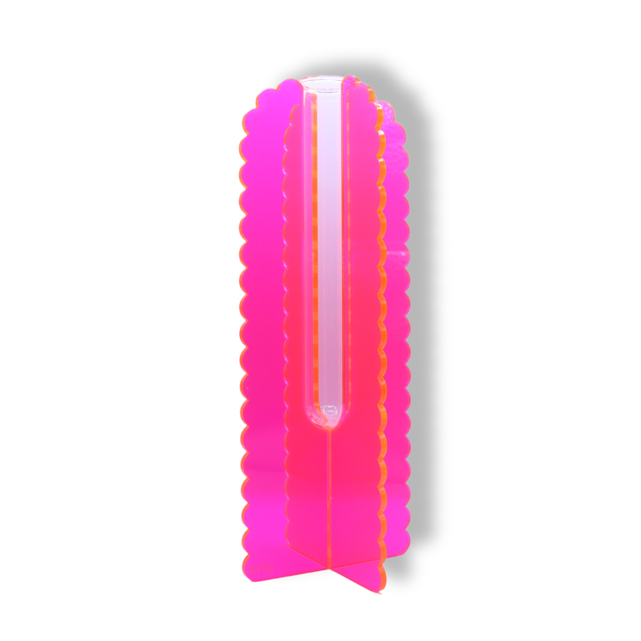 Lecky Studios Large Stem Vase | Fluoro Pink Scallop – MoB Shop