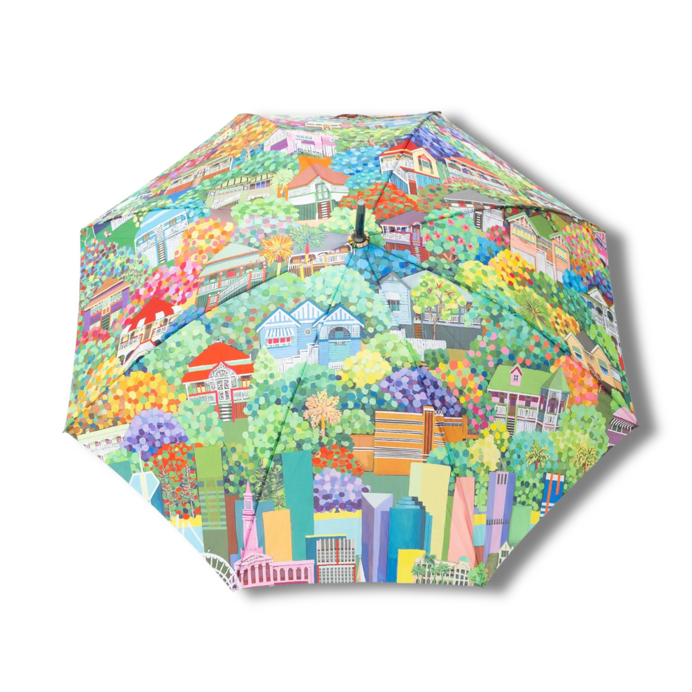 Debra Hood Umbrella | Saffron Sunset - Foldable – MoB Shop